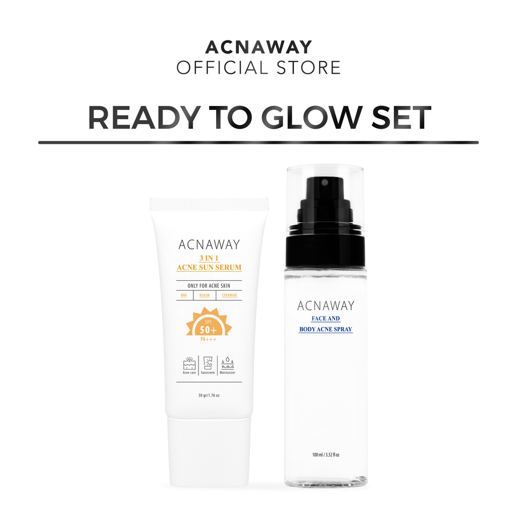 ACNAWAY BUNDLE 2 in 1 Acne Sun Serum + Acne Face and Body Spray ...