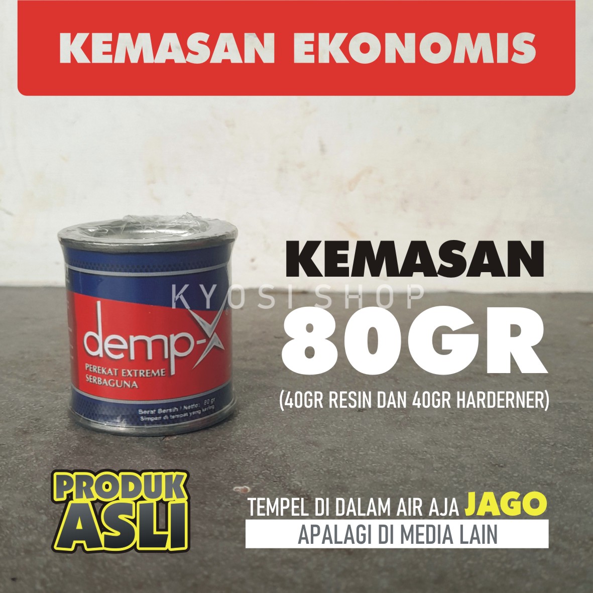 Demp-X Kemasan Ekonomis 80gr Lem Perekat Extreme Serbaguna Demp-X DEMPX Demp X 80 gr. Media ...