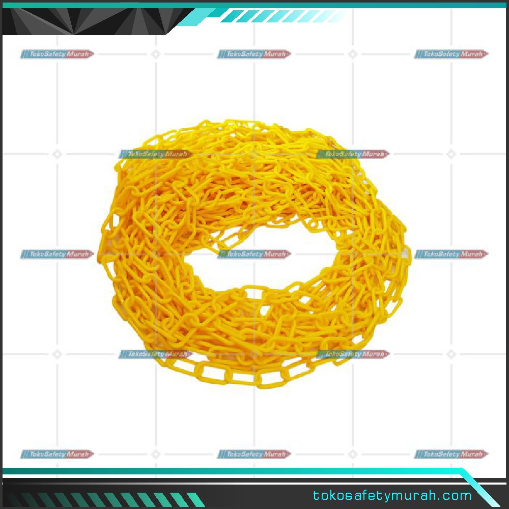 Rantai Plastik Pvc Berkualitas 6 mm x 25 meter Pembatas Jalan ...
