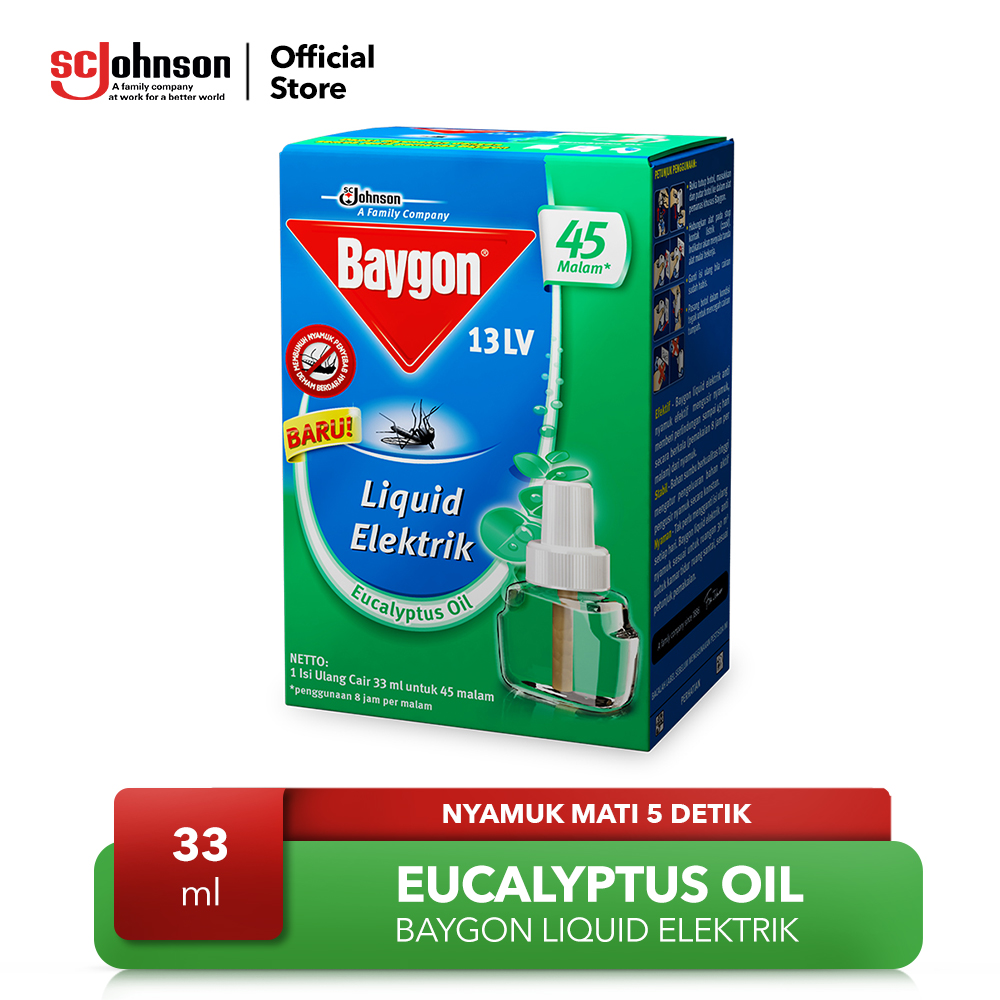 Baygon Liquid Electric Refill Eucalyptus 33ml / Anti nyamuk Electrik | Lazada Indonesia