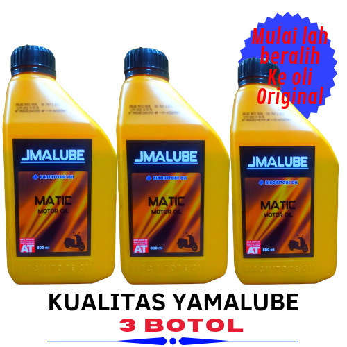 3 BOTOL OLI JMALUBE METIC 800 ML SAE 20W - 40 ORIGINAL OFFICIAL ...