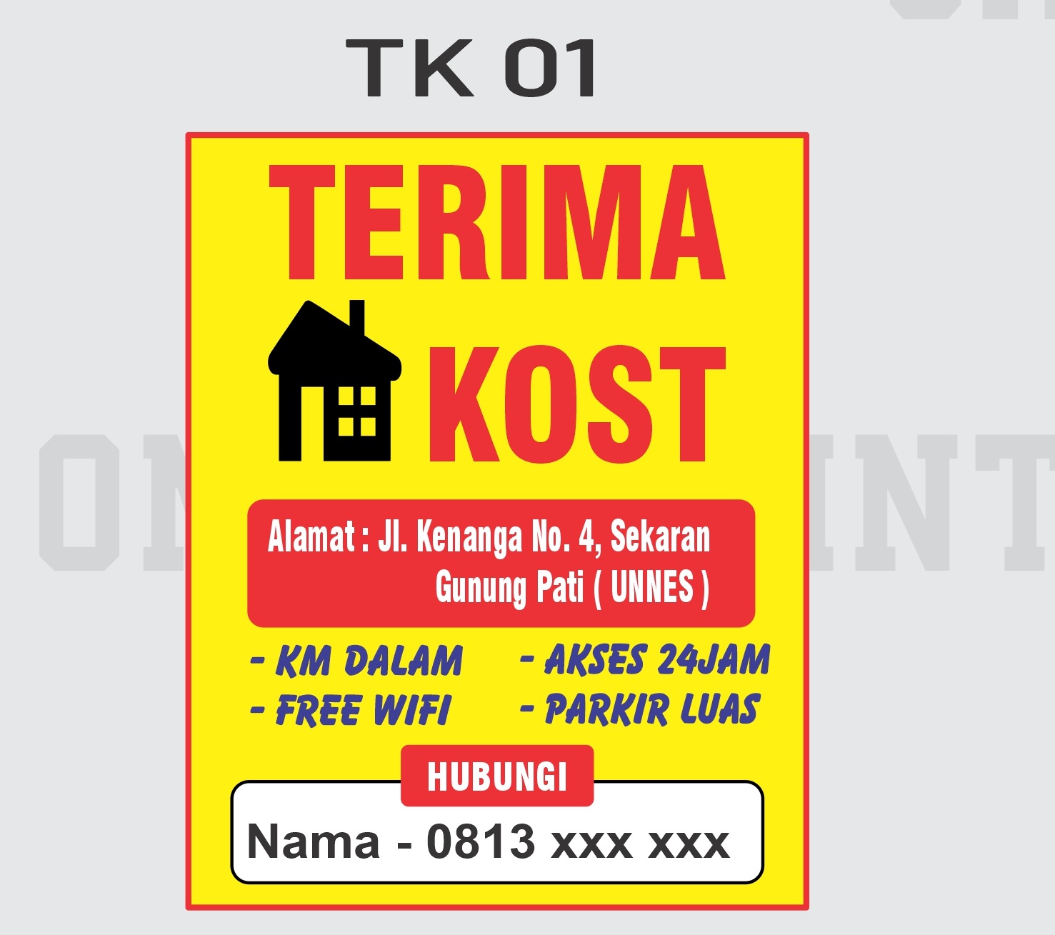 Banner Spanduk KOskosan Terima KOst | Lazada Indonesia