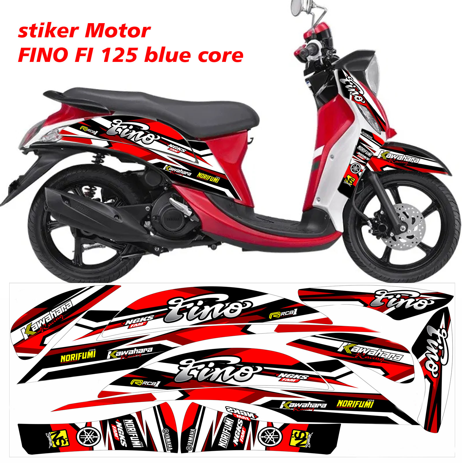 Stiker Motor FINO FI 125 Sticker Variasi Terbaru Keren Semi fullbody ...