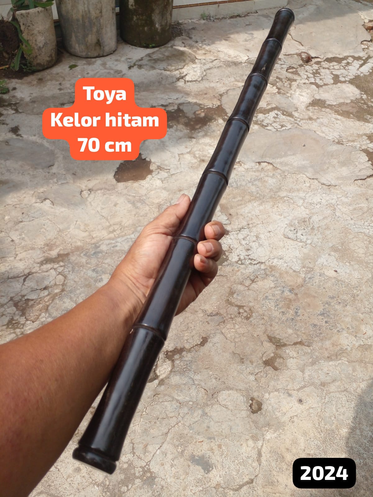 Tongkat Toya Kayu Kelor Hitam Bentuk Bambu Unik | Lazada Indonesia