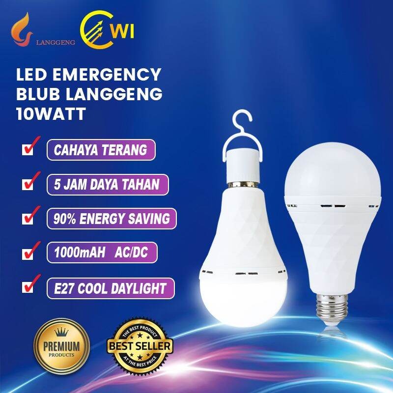 LAMPU EMERGENCY 7w LANGGENG LAMPU DARURAT LAMPU MAGIC NYALA OTOMATIS ...