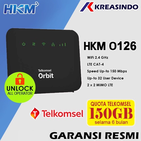 HKM0126 Modem Router Wifi Telkomsel Orbit Star Lite 150GB Resmi ...