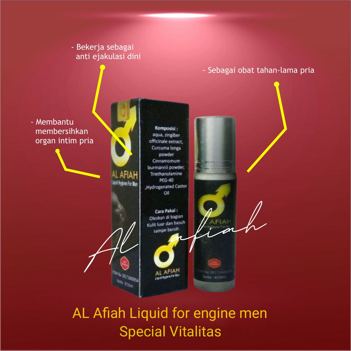 AL AFIAH Liquid Hygiene For Men Obat Kuat Oles Pria Tahan Lama dan ...