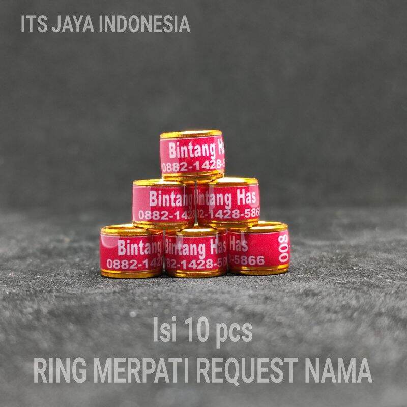 10pcs RING MERPATI CUSTOM NAMA | RING MERPATI REQUEST NAMA SENDIRI ...