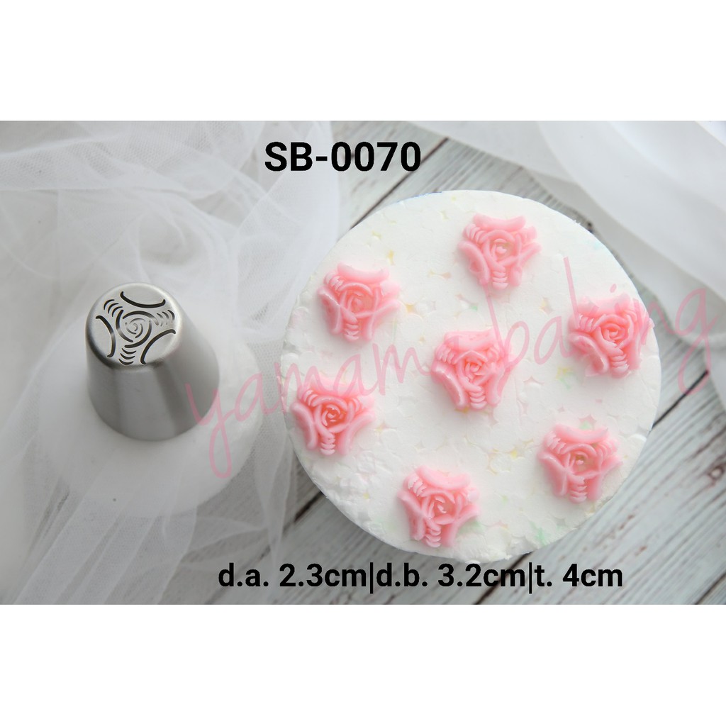 SB-0070 Spuit rusia besar bunga flower buttercream cake meringue ...