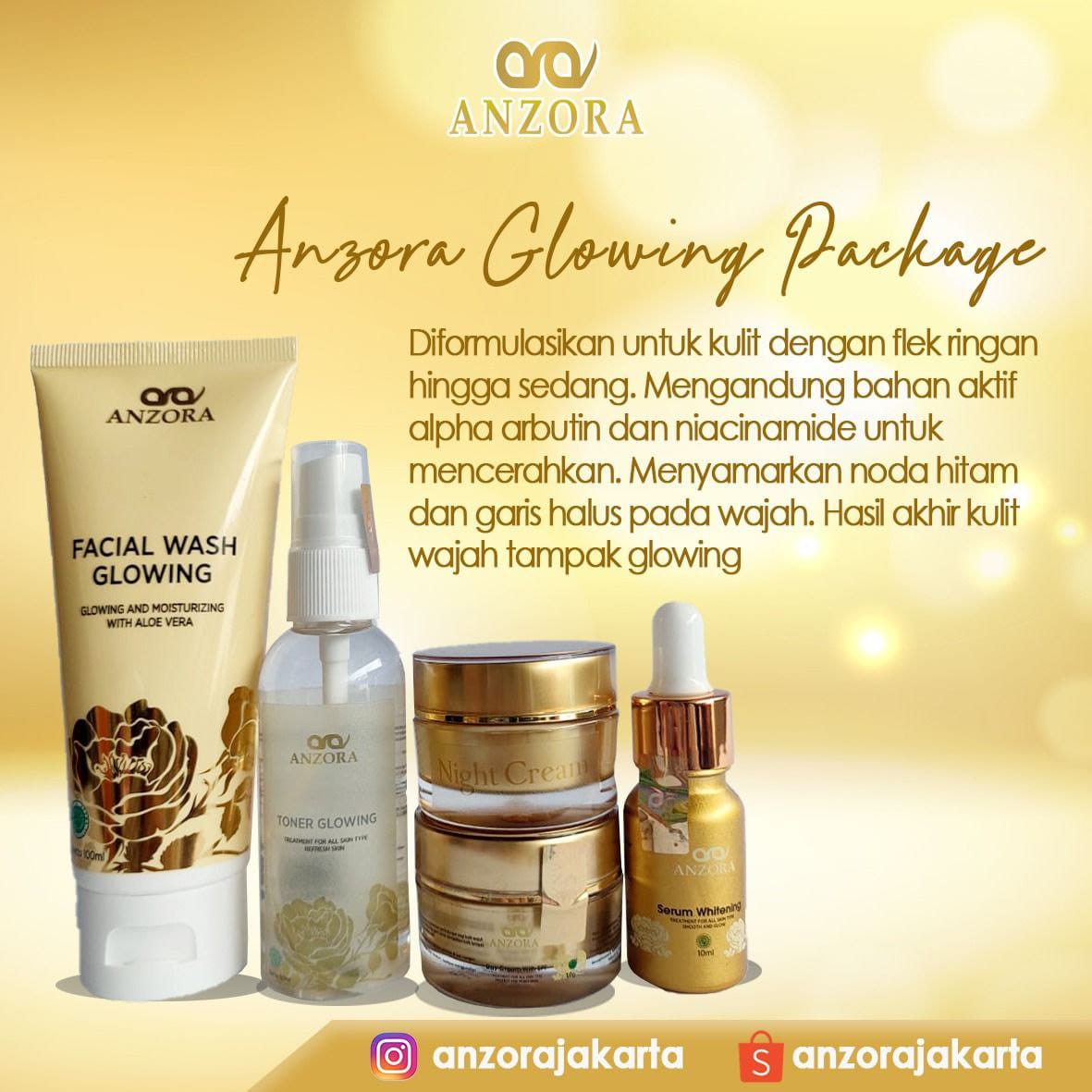 anzora skincare glowing, skincare ori, BPOM, skincare bumil dan busui ...