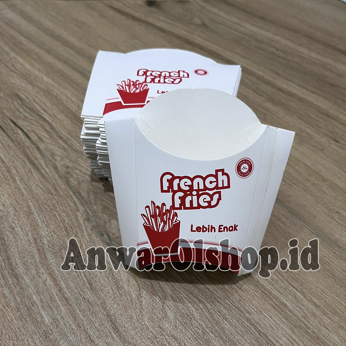 Kemasan Box Kentang Goreng 50pcs / Dus Kentang Goreng/ Kemasan Kentang ...