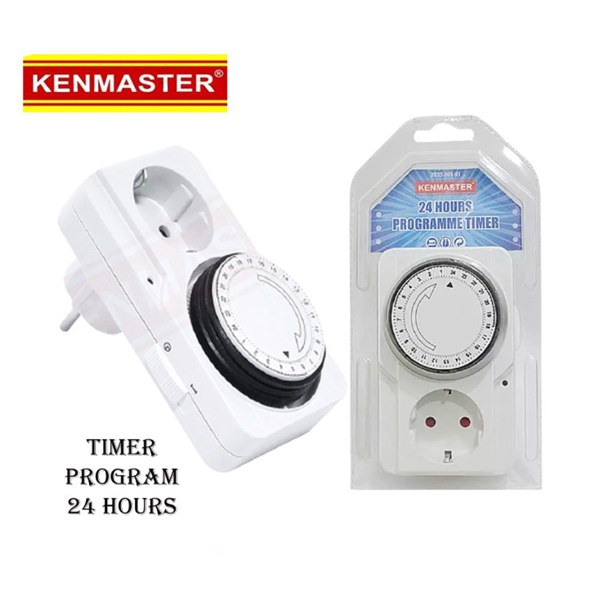 Kenmaster Stop Kontak Timer 24 Jam TS-MD3 1 LB / Colokan Timer Manual ...