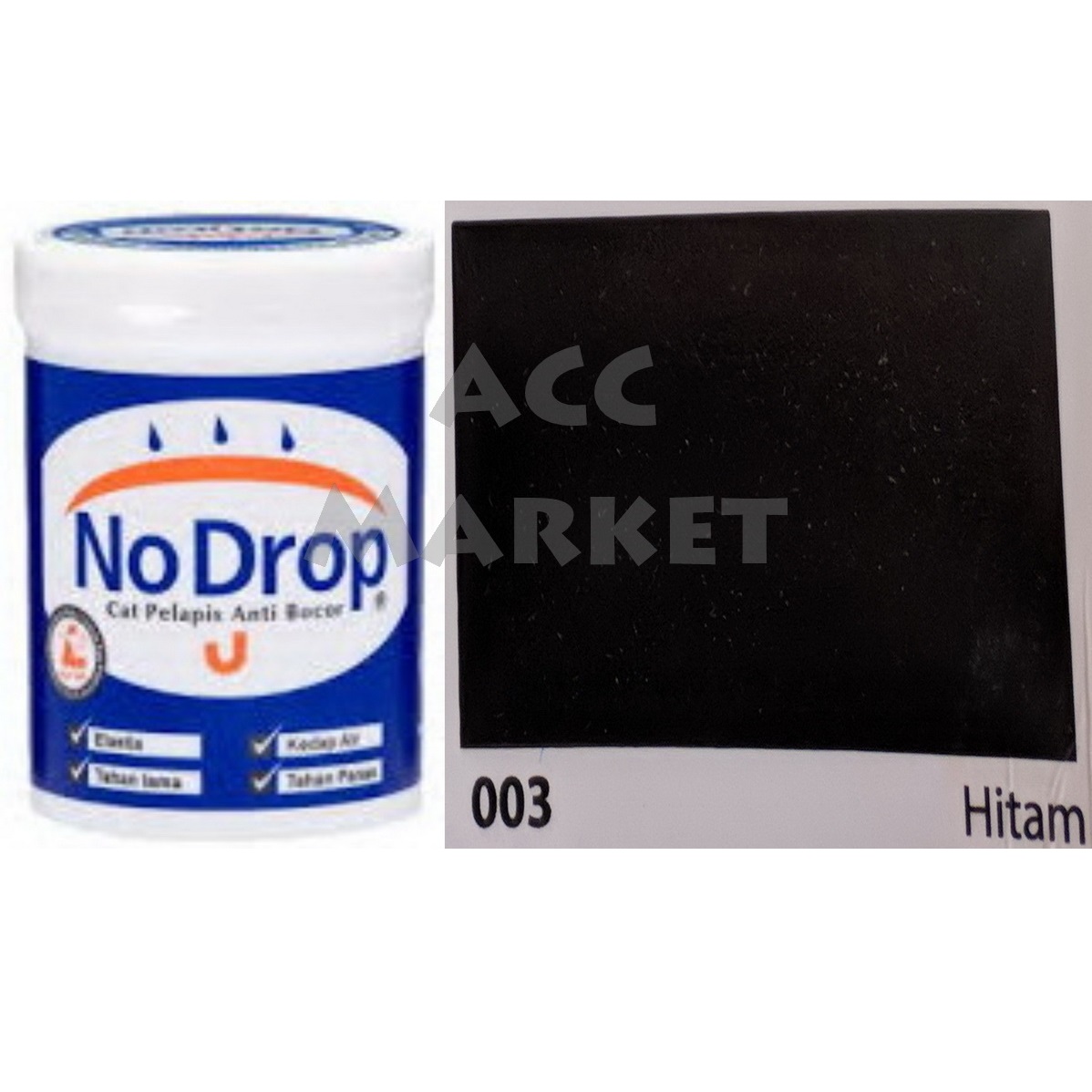 Cat Tembok No Drop 1Kg Anti Bocor Hitam Black 003 | Lazada Indonesia