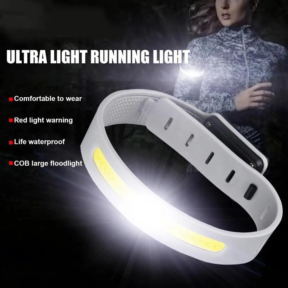 Lampu Running Light COB kegiatan lari malam, bersepeda, pendaki gunung ...