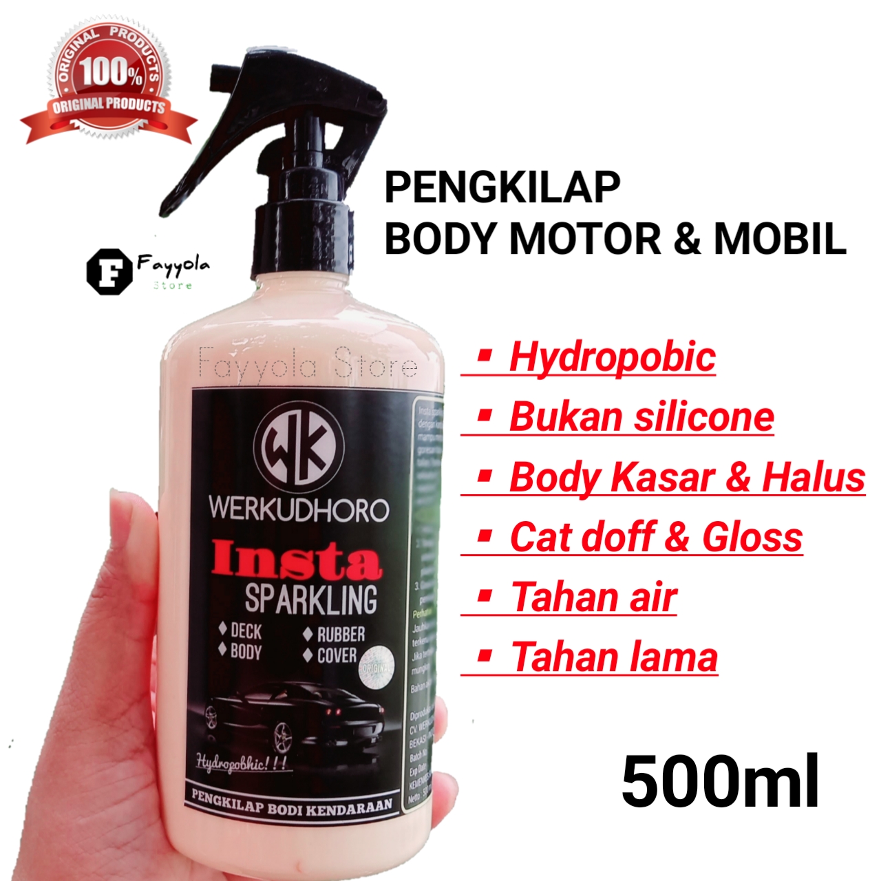 INSTA SPARKLING 500ML / PENGKILAP CAT BODY MOTOR DAN MOBIL / BODY DOFF ...
