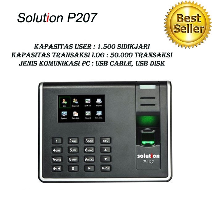 Fingerprint Solution P207 / Mesin Alat Absensi Sidik Jari | Lazada ...