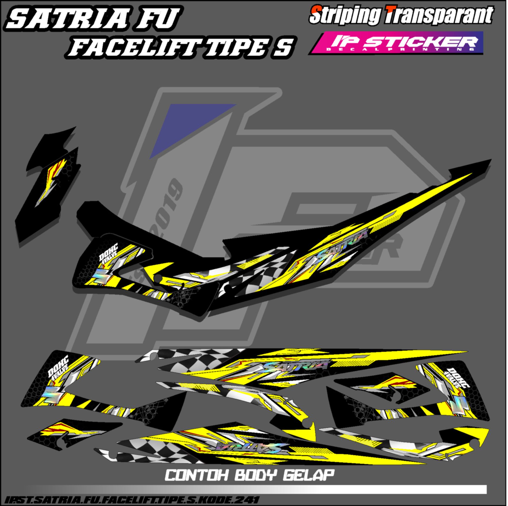 SATRIA FU FACELIFT TIPE S (COD) STIKER STRIPING MOTOR SUZUKI SATRIA FU ...