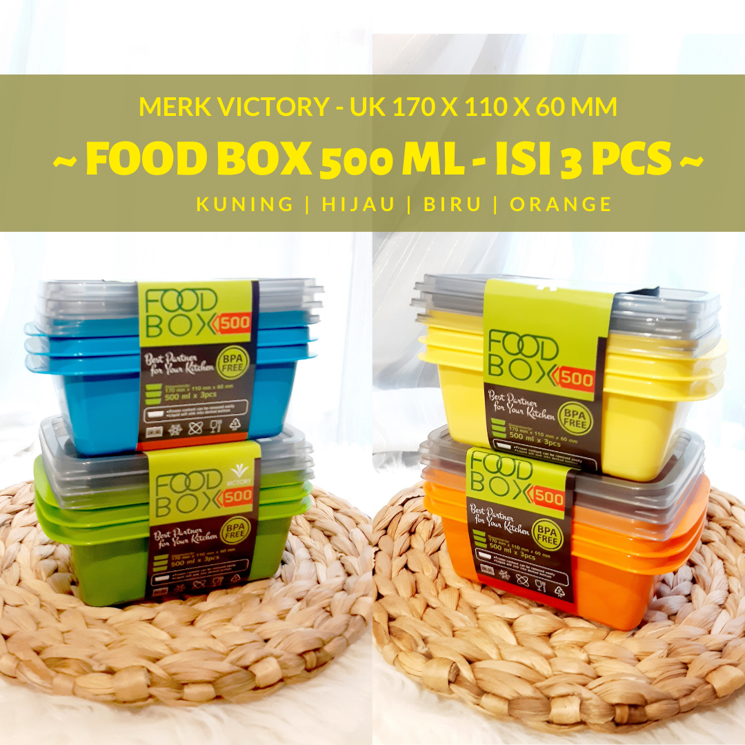Victory FOOD kontainer toples plastik lunch box tempat makan | Lazada ...