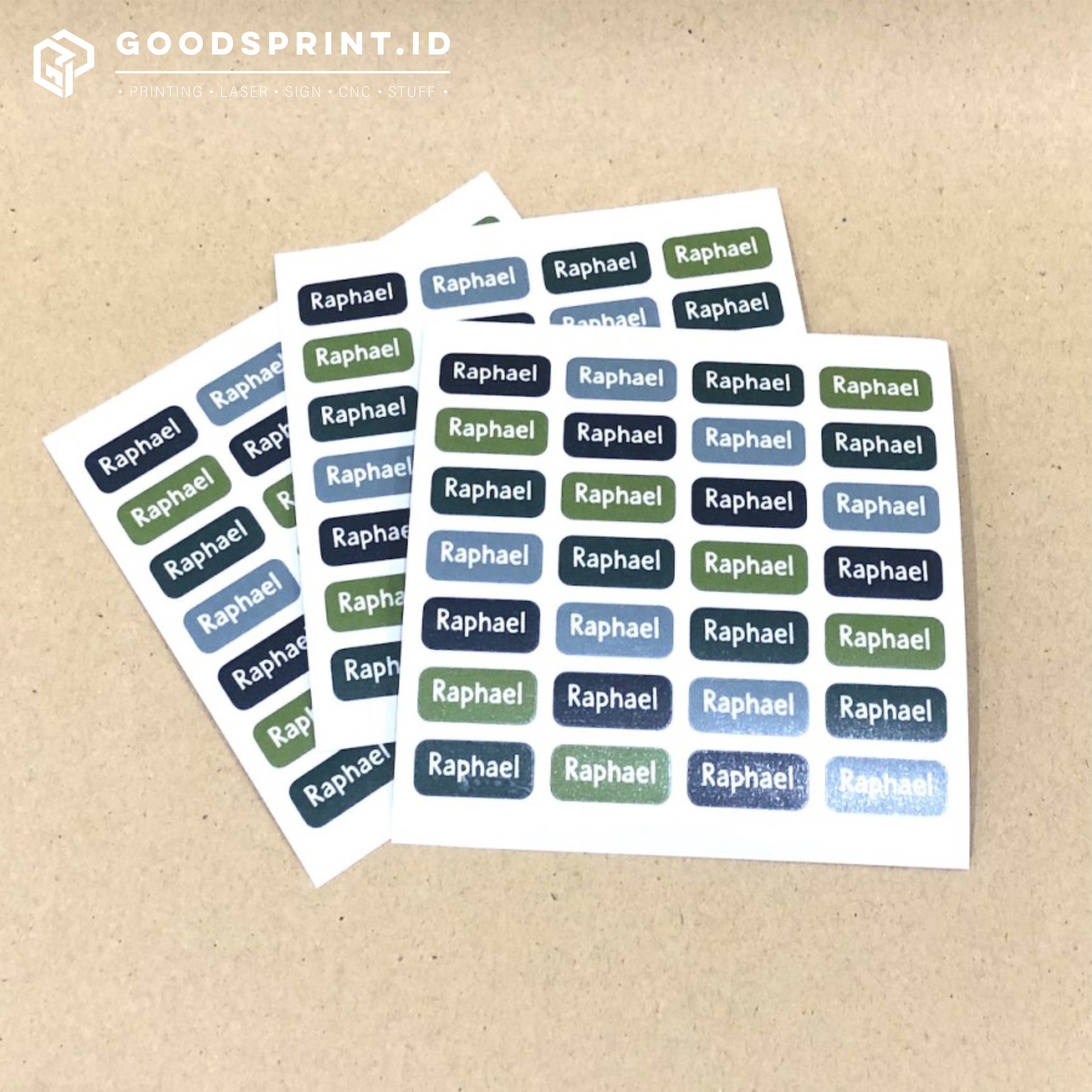 Label Nama Custom / Sticker Label Nama Waterproof / Label Nama Alat ...