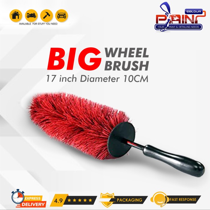 Sikat Velg, Wheel Brush, Sikat Detailing Panjang Ban Dalam Mobil Motor ...