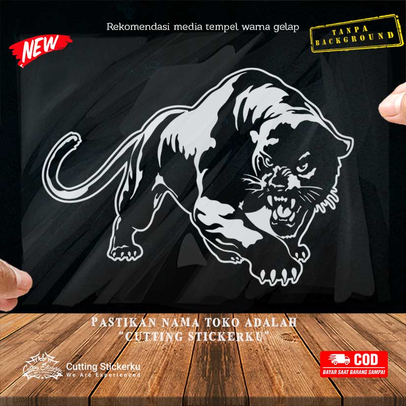 Cutting Stiker Black Puma Variasi Motor Mobil Sticker Macan Harimau ...