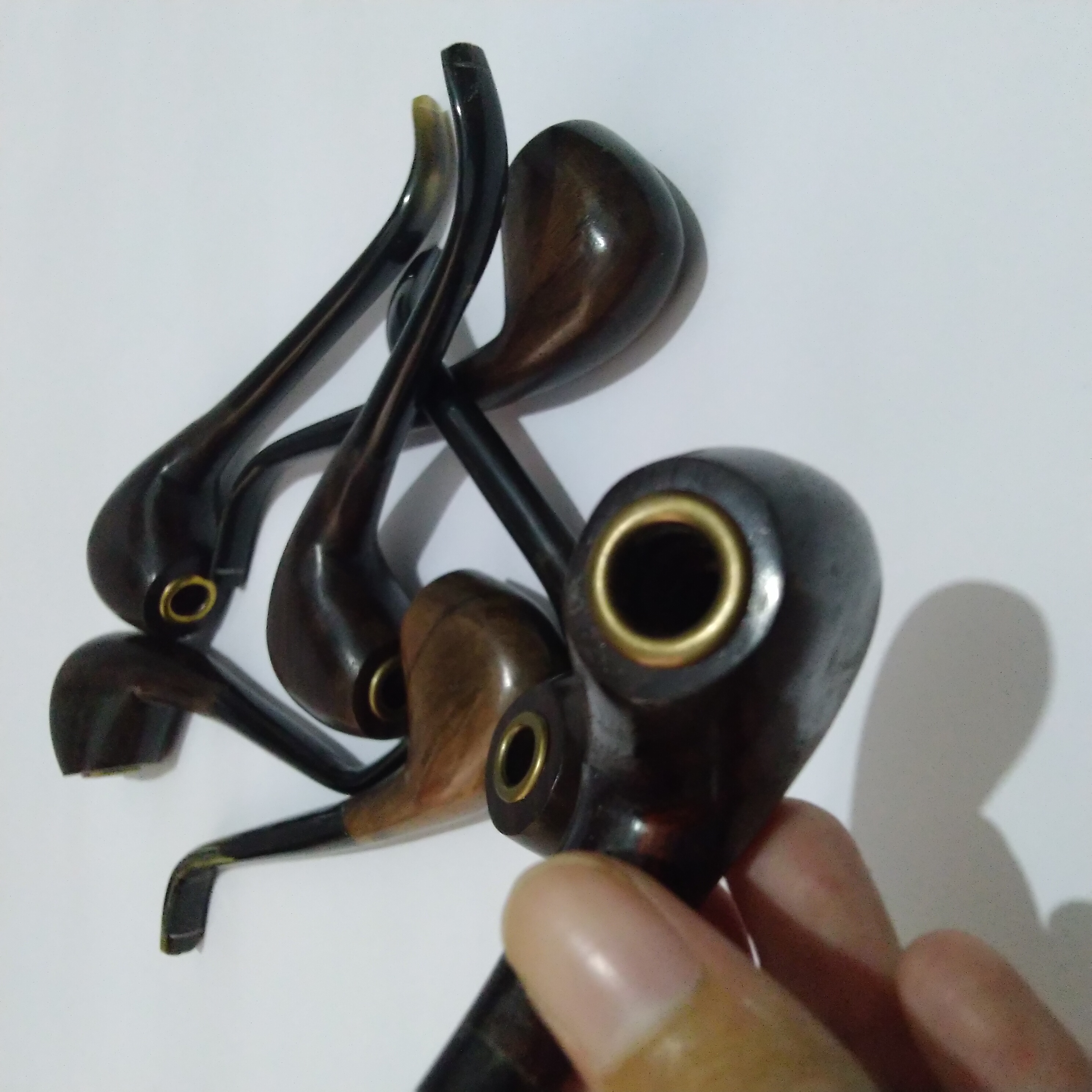 Pipa Cangklong Rokok Bahan Tanduk Kerbau Kombinasi Kayu Sonokeling ASLI ...