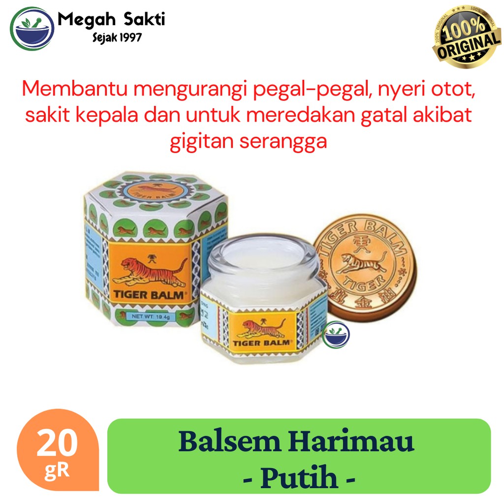 Balsem Tiger Harimau 20Gr - PUTIH | Lazada Indonesia