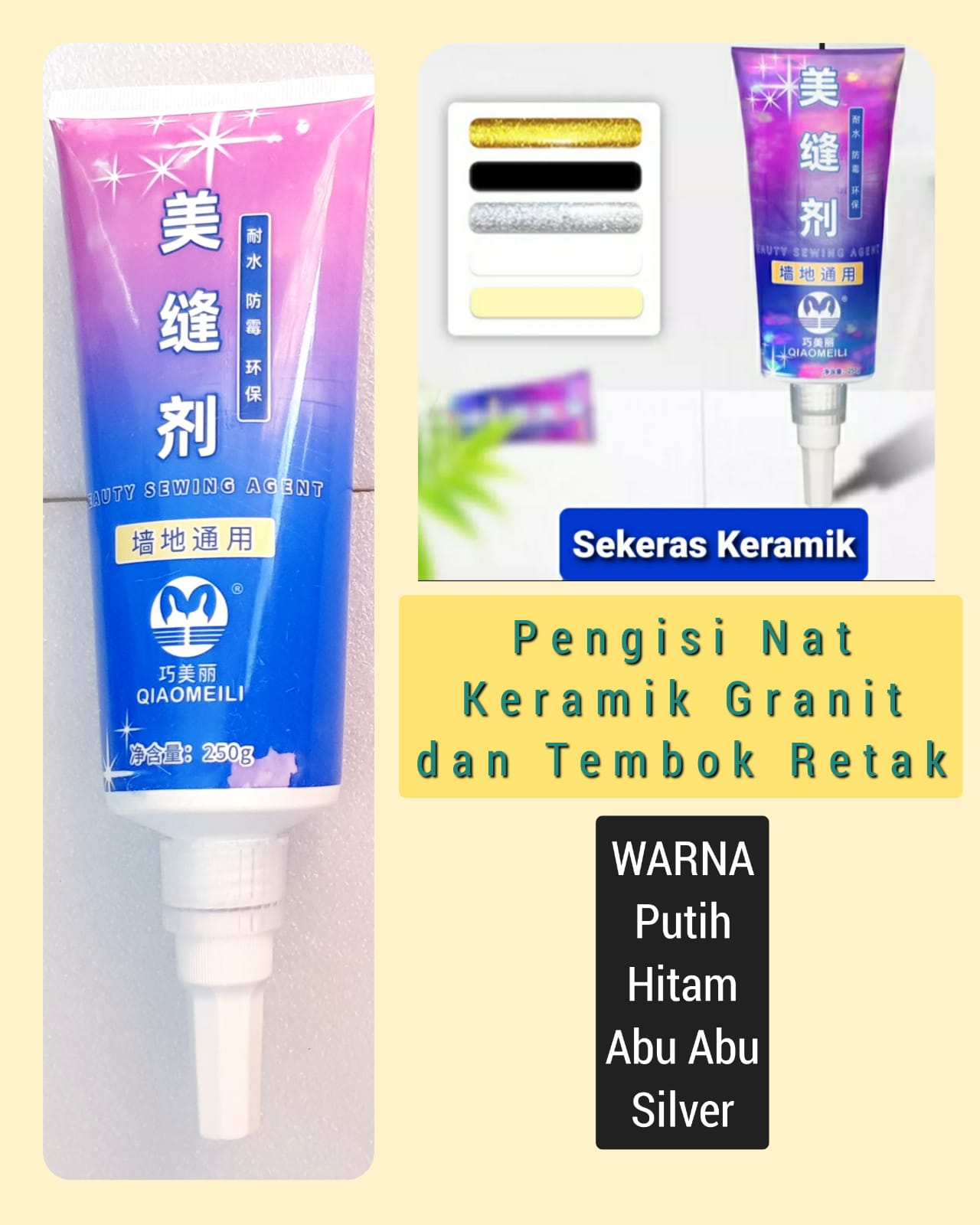 Lem perbaikan celah keramik ubin, Pengisio Nat Keramik lantai, kamar ...