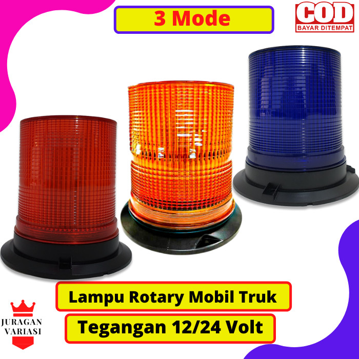 Lampu Variasi Rotari Rotary LED Blitz 3 Mode Mobil Truk Truck Hino Fuso ...