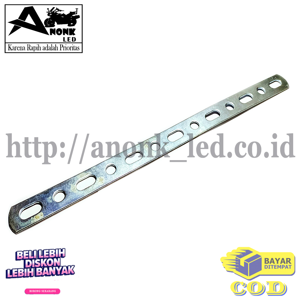 Plat Besi Bolong / Braket Breket Lubang Besi/ Dudukan Klakson DLL 30CM ...