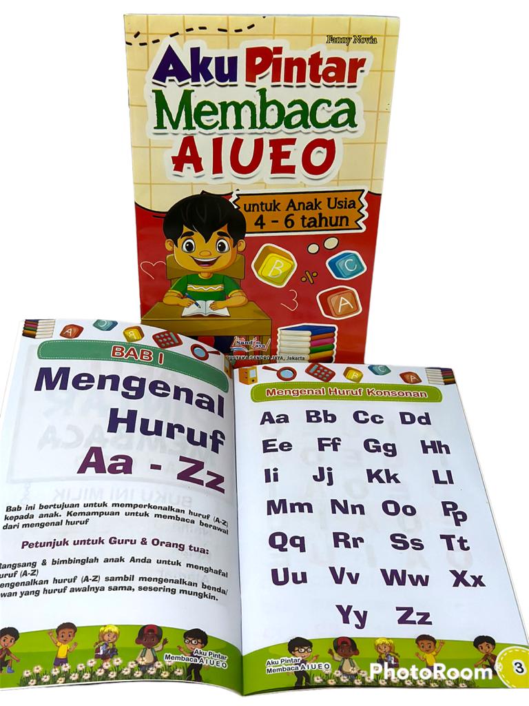 Buku Anak Pintar Membaca AIUEO Untuk Anak Usia 4-6 Tahun SDO - AF | Lazada Indonesia
