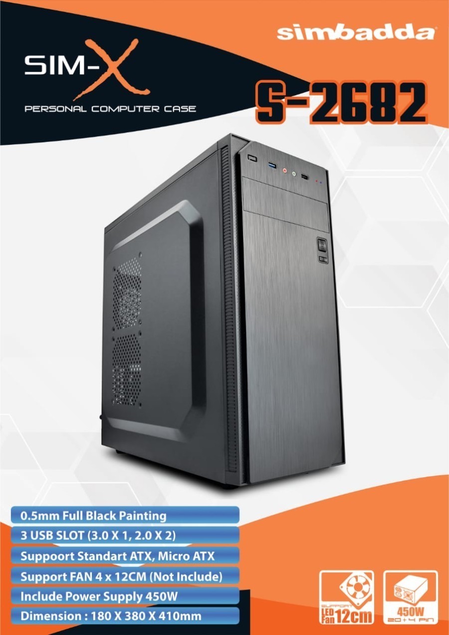 Casing PC Simbadda SIM X2682 Include PSU 450W | Lazada Indonesia