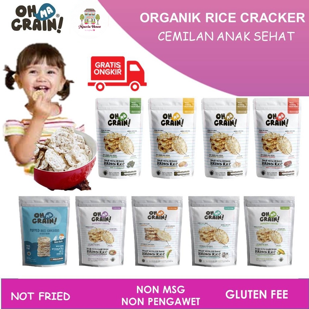 OH Ma Grain Keripik Beras Organik - Seaweed | Lazada Indonesia