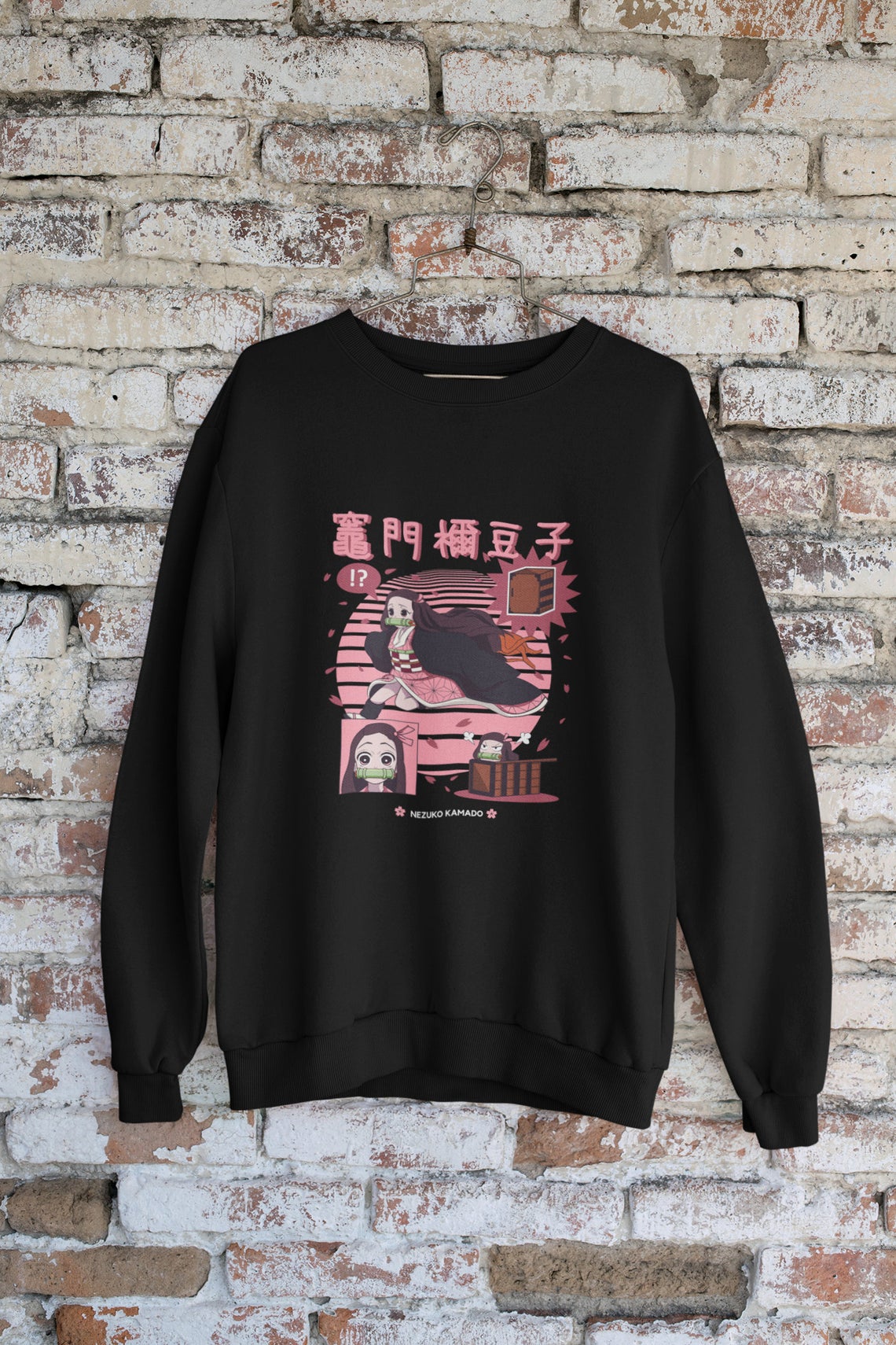 Crewneck Nezuko Demon Run Run Run Kimetsu No Yaiba Anime Demon Slayer ...
