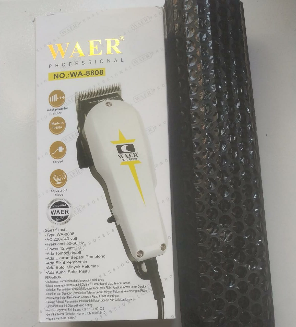 Alat Mesin Cukur Rambut Listrik Original WAER WA-8808 Hair Clipper Elektrik WAER WA8808 | Lazada ...