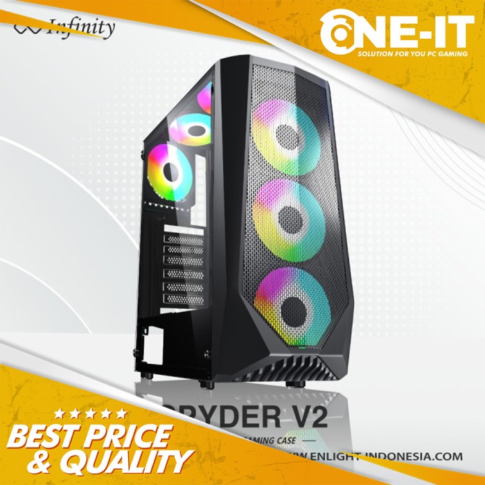 Casing Enlight Infinity Spyder V2 ATX Gaming Case PC Komputer | Lazada ...