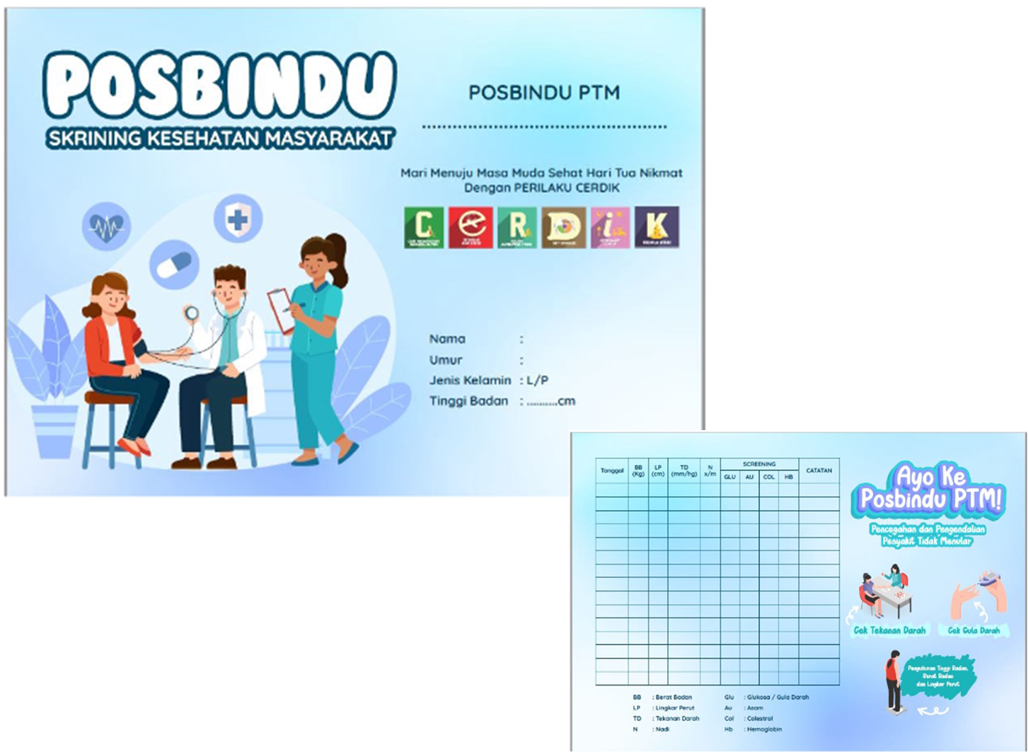 Paket KARTU POSBINDU PTM (Penyakit Tidak Menular) - 1 Pack isi 20 Lembar | Lazada Indonesia