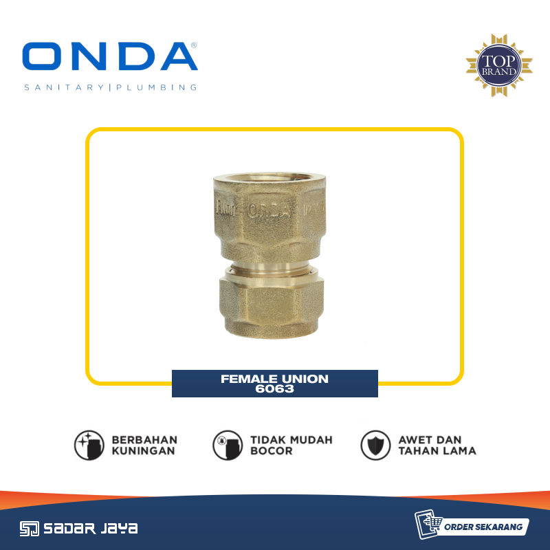 Female Union 6063 ONDA - Female Straight Socket untuk Pipa Air Panas ...