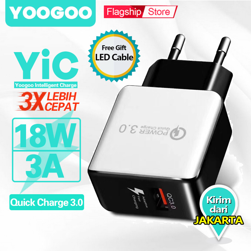 YOOGOO Kepala Charger QC 3.0 Super Fast Charge Safety Guarantee USB 5V ...