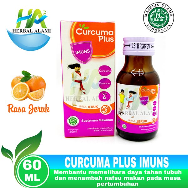 CURCUMA PLUS IMUNS SIRUP 60 ML RASA JERUK | Lazada Indonesia