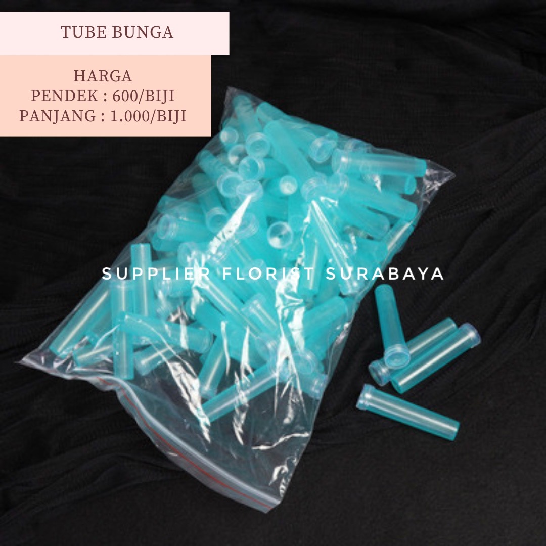[1 PACK ISI 100] TUBE BUNGA TABUNG BUNGA UNTUK BATANG BUNGA ASLI DIISI ...