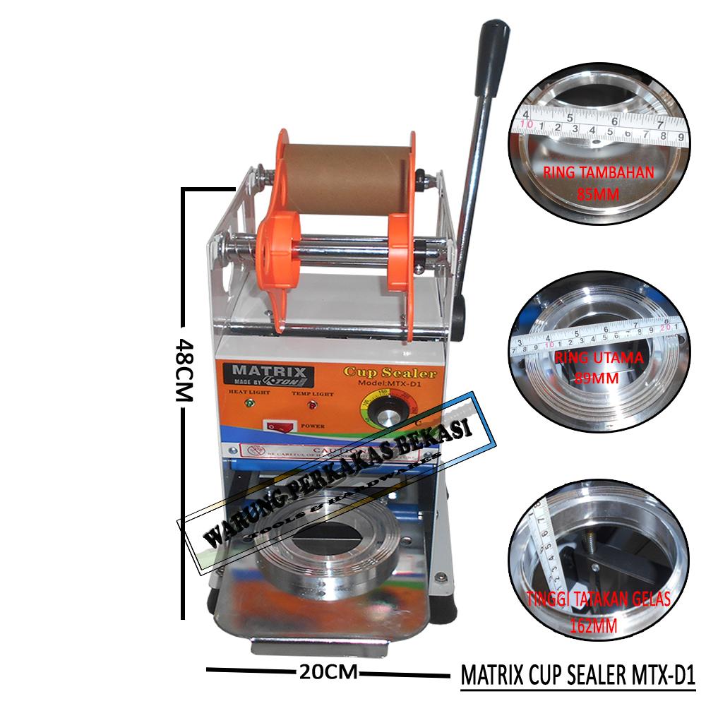 MATRIX Cup Sealer Manual Mesin Alat Pemanas Pres Kemas Tutup Gelas ...