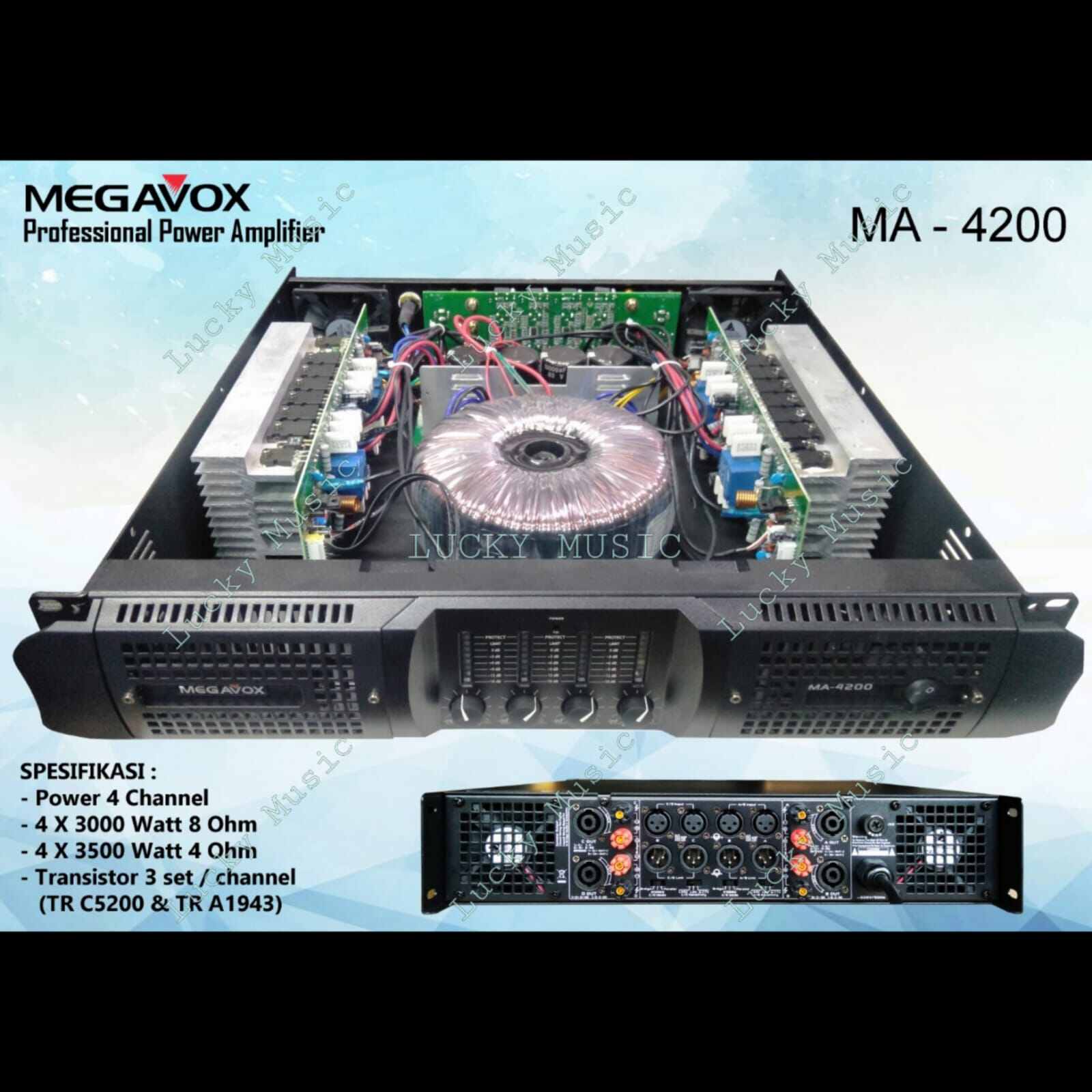 POWER AMPLI MEGAVOX MA 4200 POWER 4 CHANNEL | Lazada Indonesia
