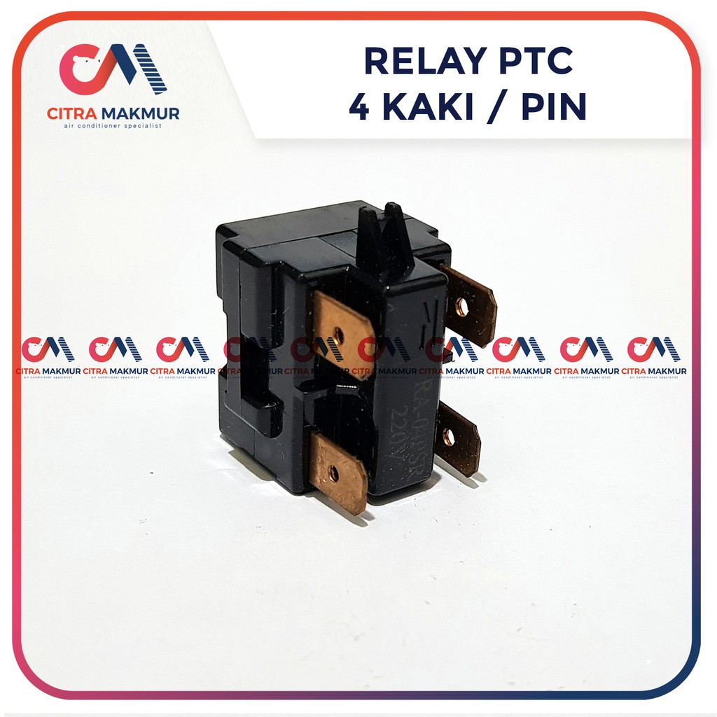 Relay PTC 4 kaki kanan kiri atas bawah Kulkas 2 Pintu kotak hitam ...