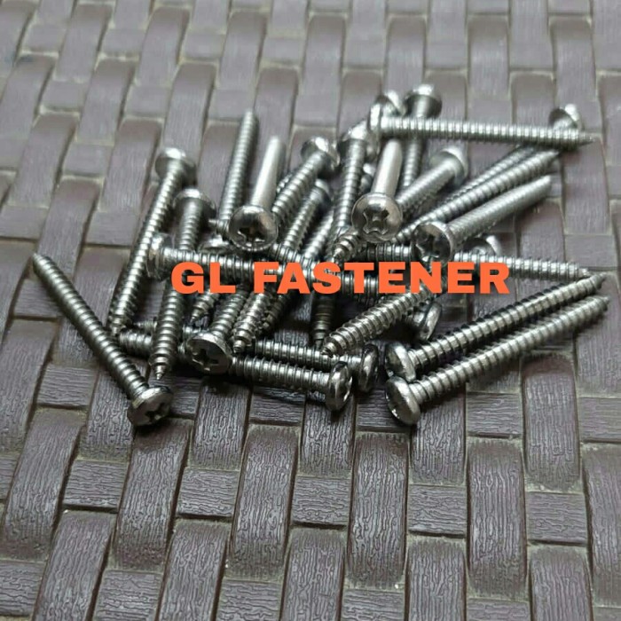 Skrup PAB Stainless 8 x 1 Tapping Screw Pan Head / PH / SUS 304 ...