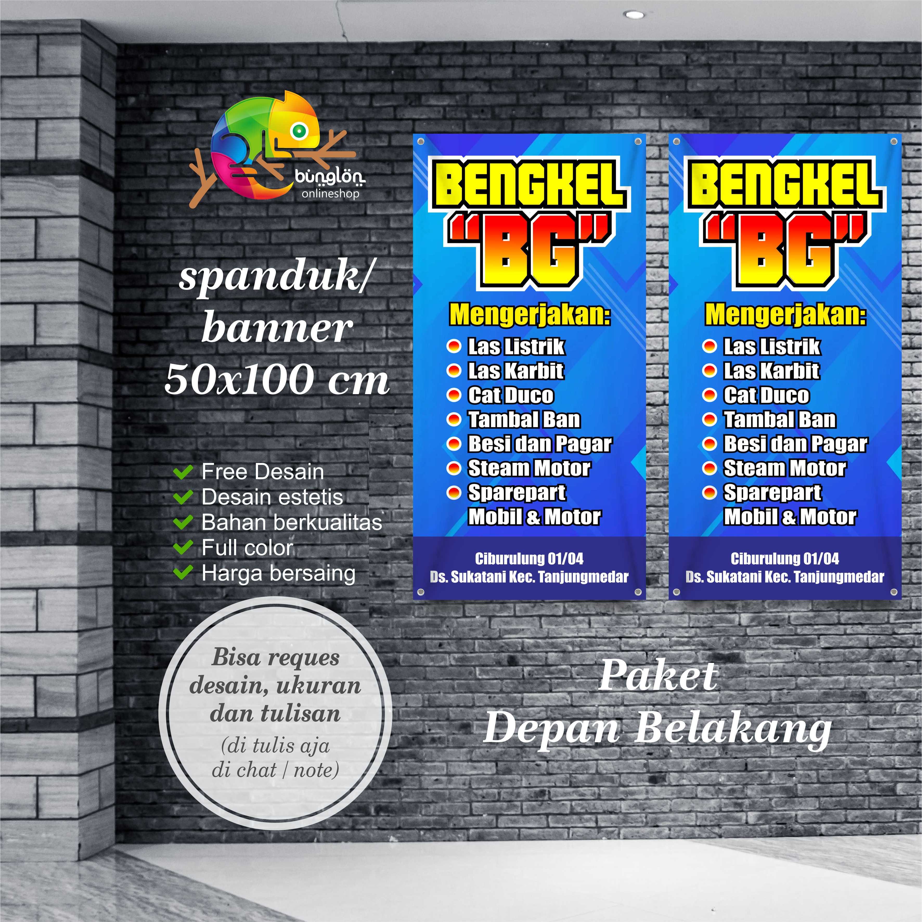 Spanduk Banner Palng Bengkel Motor, Bengkel Las, Spanduk Bengkel custom ...