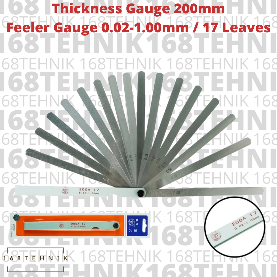 Fuller Gauge 200mm | Feeler Gauge 0.02-1mm 17 Blades / THICKNESS GAUGE ...
