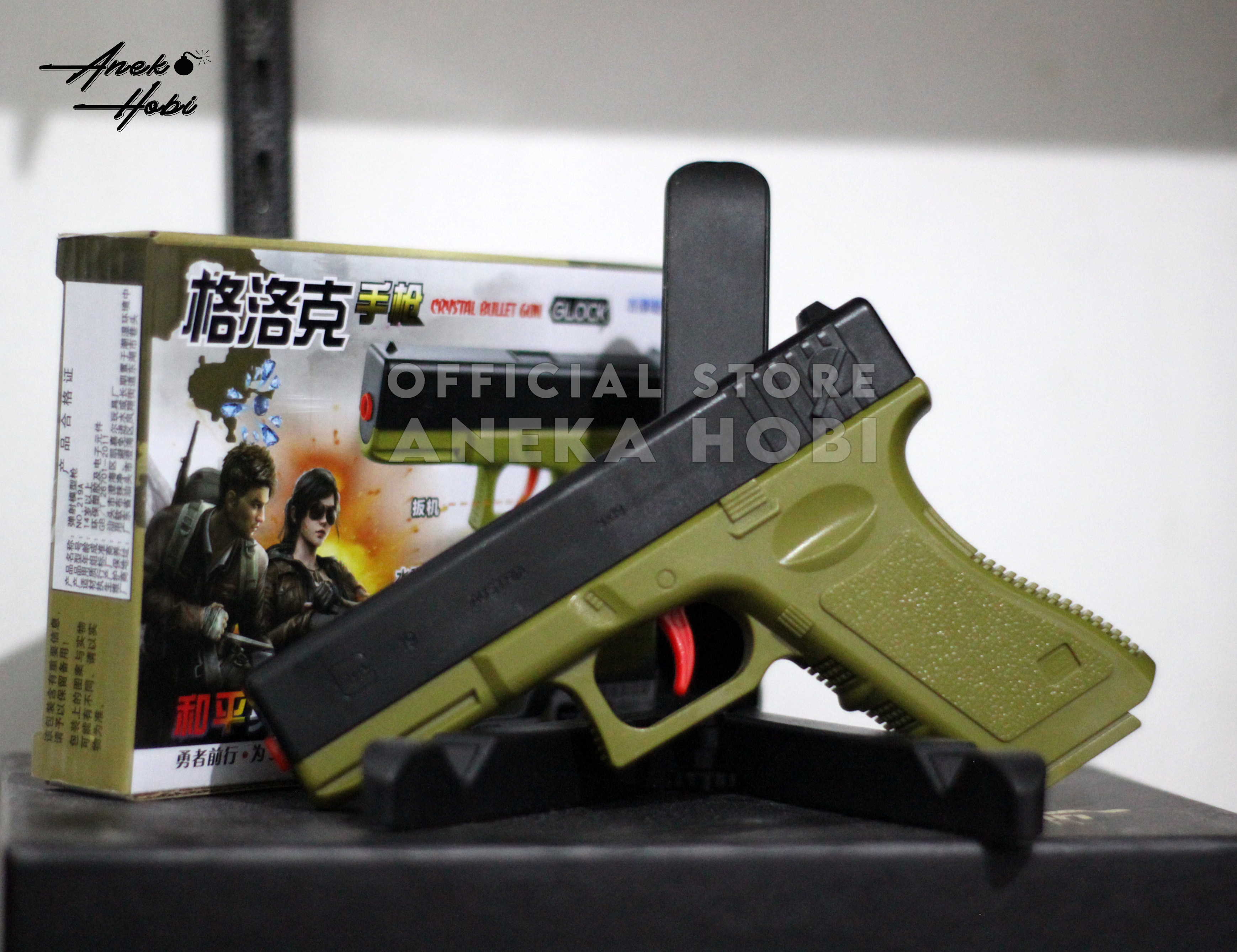 Mainan tembakan Pistol Glock 17 Water Gel Gun WGG kokang / Glok ...