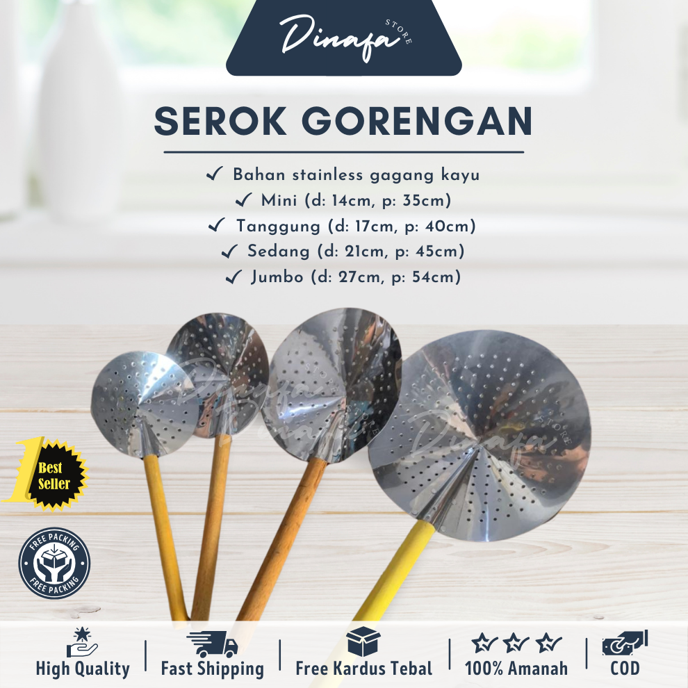 PROMO (TERMURAH) Serokan Mie Goreng Gorengan Masak Besi Serbaguna ...