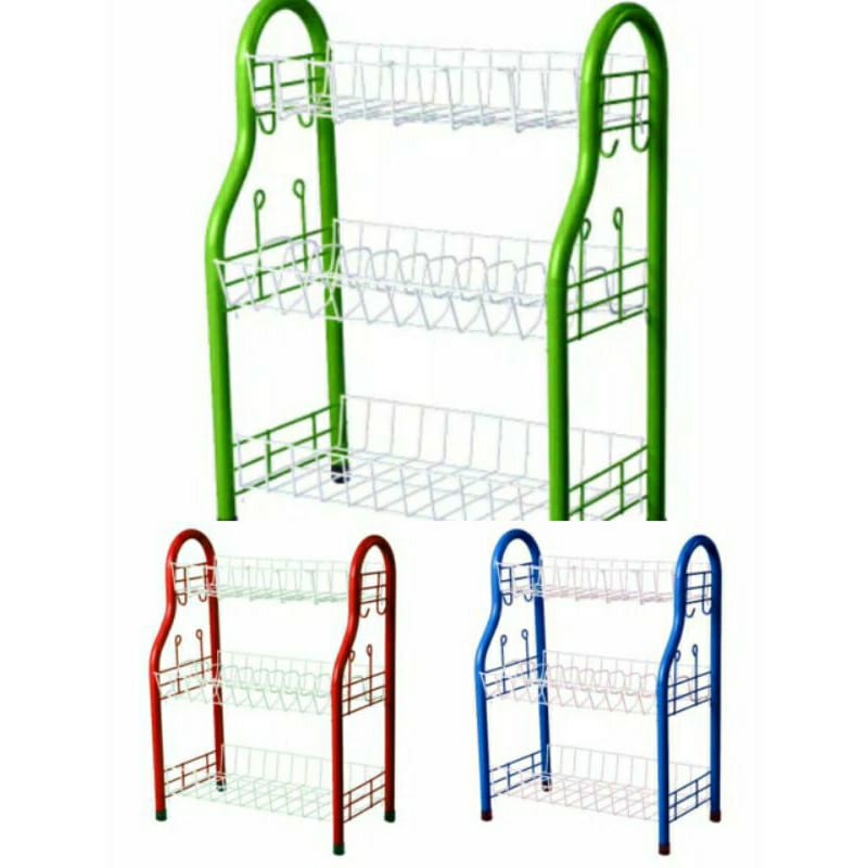 Rak Piring Besi Susun 3 Warna Merek Dragon/Naga Mas Rak piring Besar ...